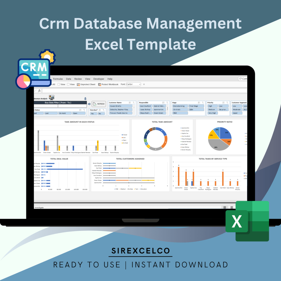 Dynamic CRM Excel Template | All-in-One CRM Software Solution ...