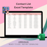 Contact List Tracker Excel Template | Easily Save and Organize Your ...