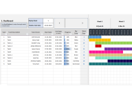 Dynamic Gantt Chart Excel Template for Team Work Management | Easy ...