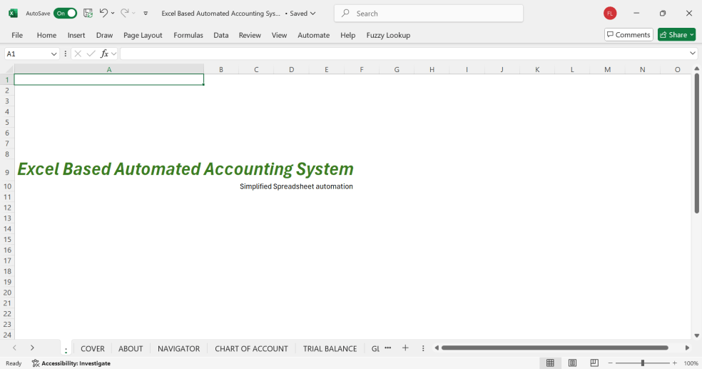 Excel Based Automated Accounting System - Eloquens