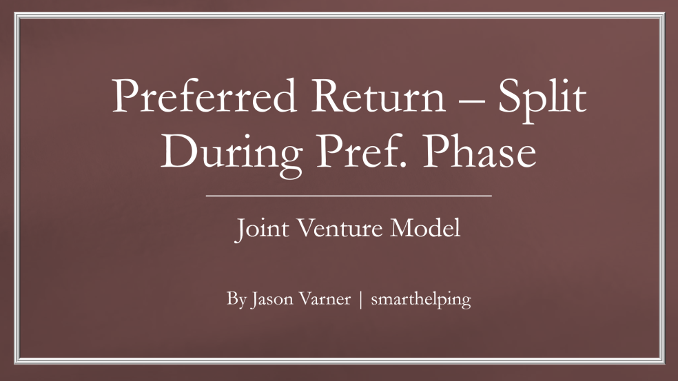 Real Estate Partnership Model (preferred return) - Eloquens