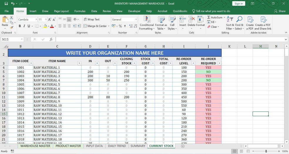 Comprehensive Automated Warehouse Inventory Management Template - Eloquens