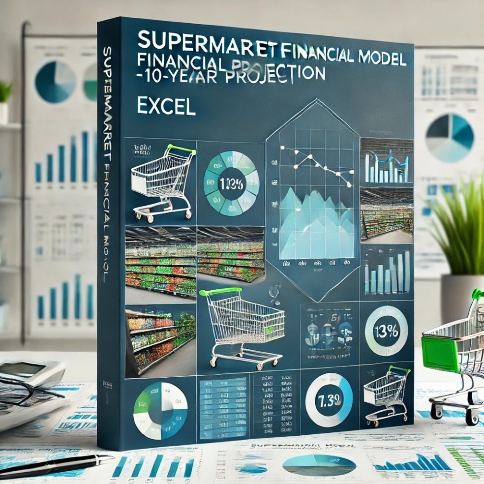 Supermarket Financial Model with 10 Years Projection (Excel) - Eloquens