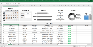To-do-List-Excel Spreadsheet - Eloquens