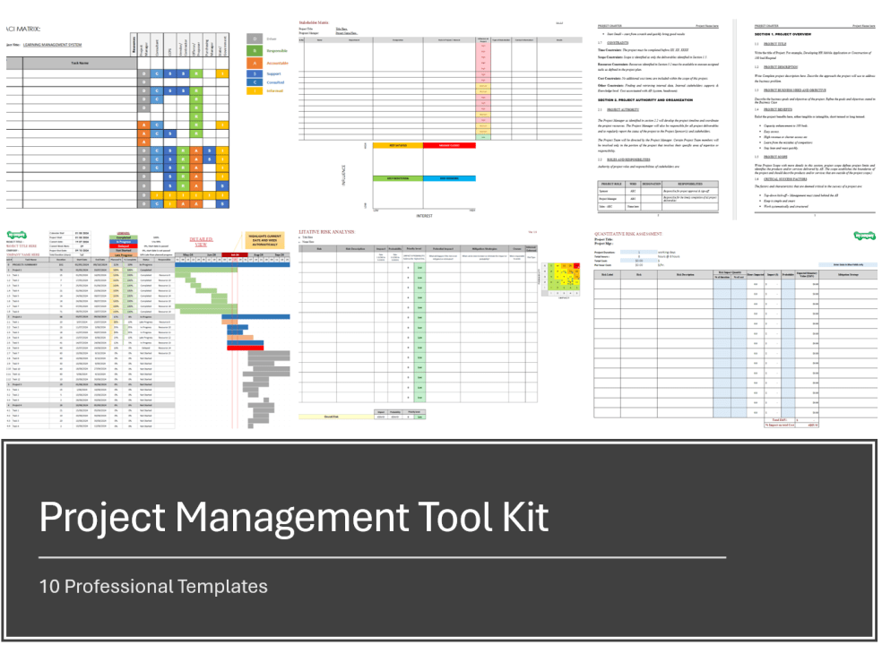 Project Management Templates - Bundle - All In One - Eloquens