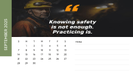 Safety Calendar 2025 PPT - 100 % Fully Editable - Eloquens