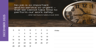 Safety Calendar 2025 PPT - 100 % Fully Editable - Eloquens