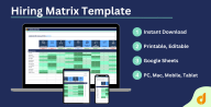Hiring Matrix Google Sheets Template - Eloquens