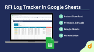 RFI Log Google Sheets Template | Request for Information Tracker ...