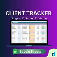 Client Tracker Spreadsheet | Customer Task Management | Customer Follow ...