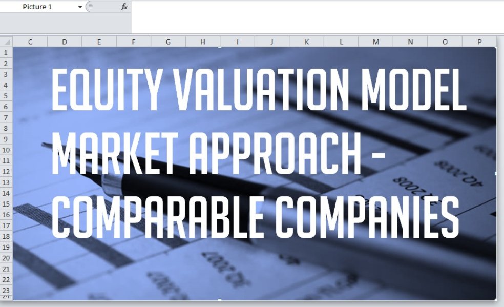 Company Valuation Excel Model (Equity) - Market approach, with ...