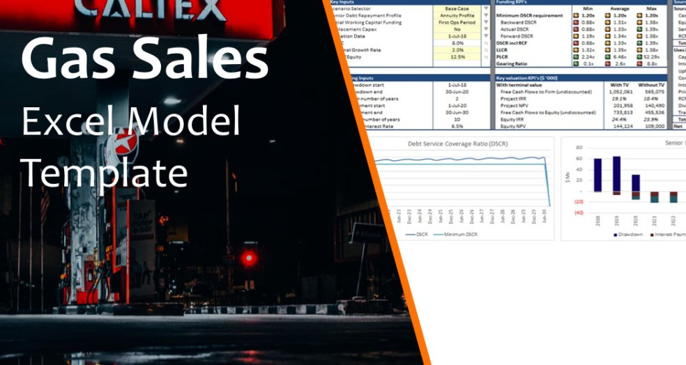 Gas Sales & Distribution Model Template with 3 Statements and Valuation ...