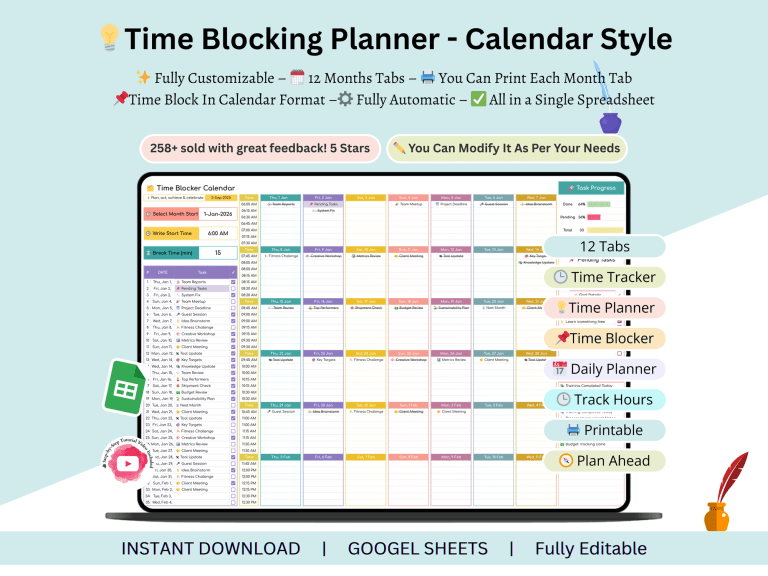 Time Blocking Calendar - Eloquens