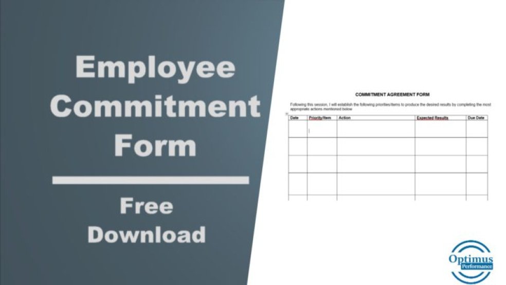 Employee Performance Commitment Template - Eloquens