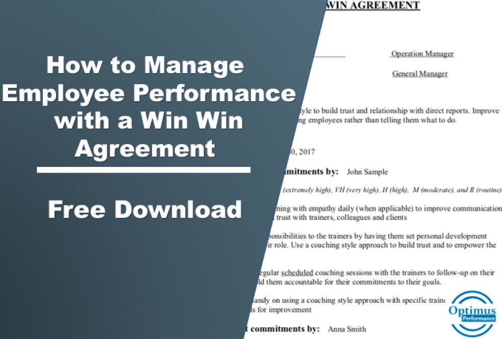 How to Manage Employee Performance with a Win Win Agreement - Eloquens