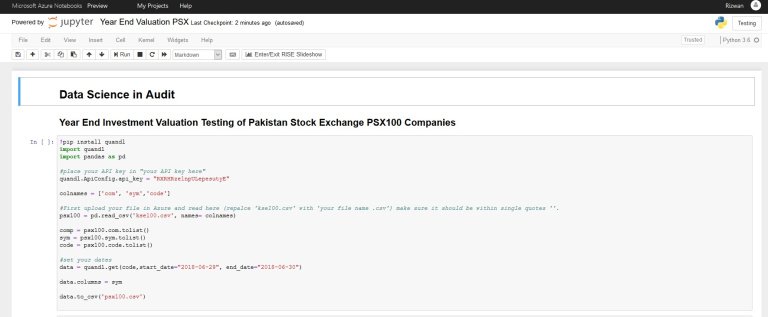 Data Science in Audit Investment Valuation Testing PSX - Eloquens