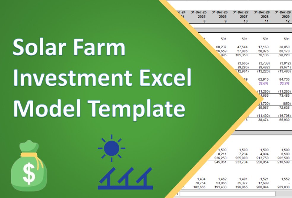 Solar Farm Investment Excel Model Template - Eloquens