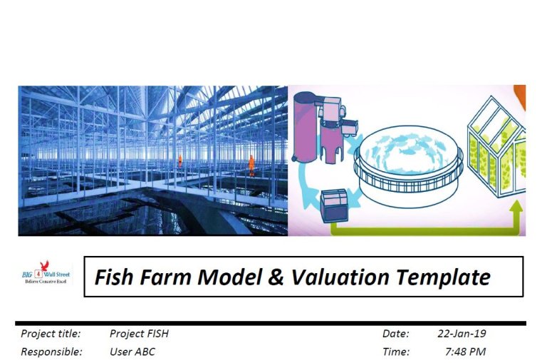 Land Based Fish Farm Model & Valuation Excel Template - Eloquens