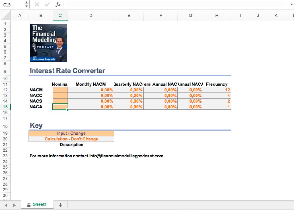Interest Rate Excel Converter - Eloquens