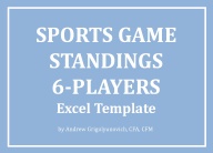 Sports Game Standings Excel Template - Eloquens