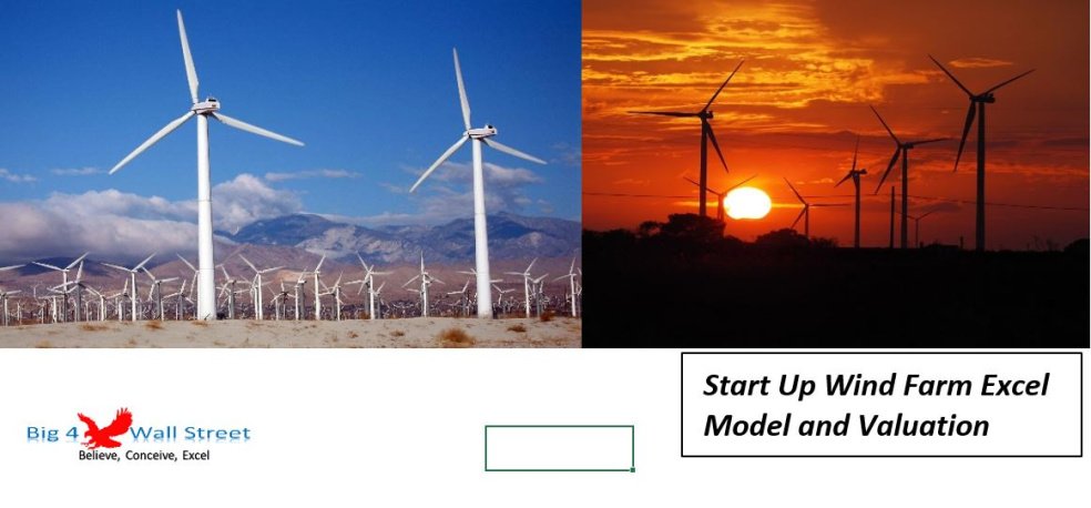 Start Up Wind Farm Excel Model and Valuation Template - Eloquens