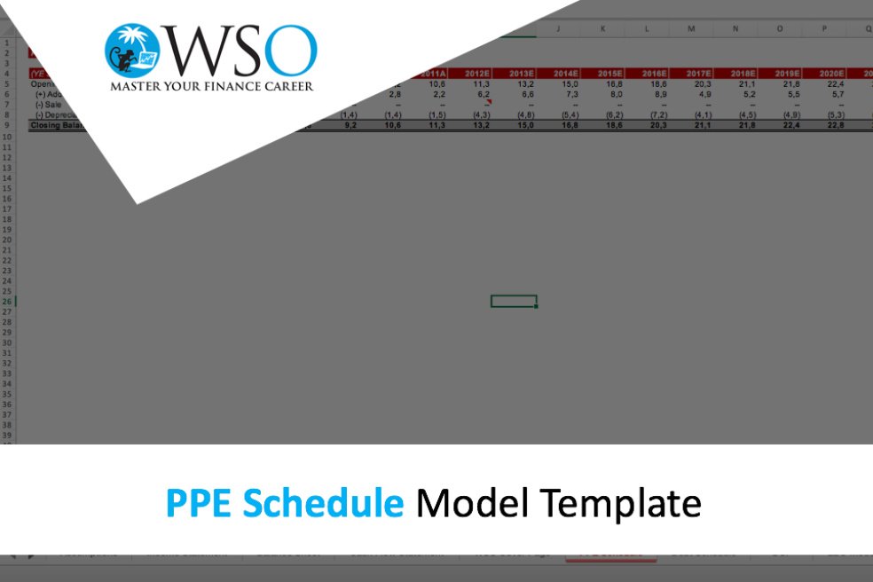 Property Plant And Equipment (PPE) Schedule - Excel Model Template ...