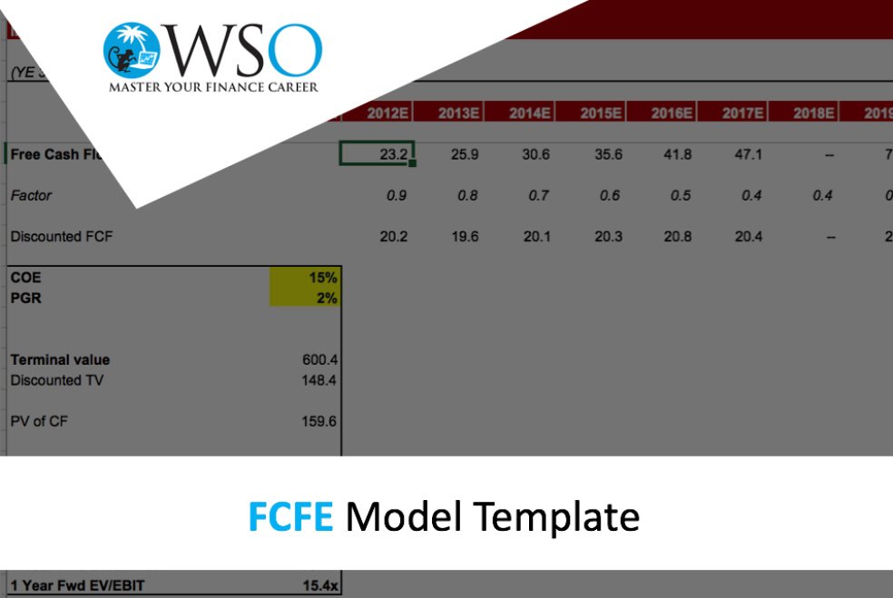Free Cash Flow To Equity (FCFE) - Excel Model Template - Eloquens