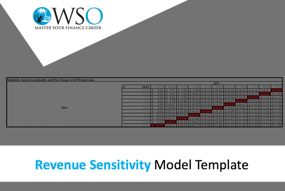 Revenue Sensitivity - Excel Model Template - Eloquens