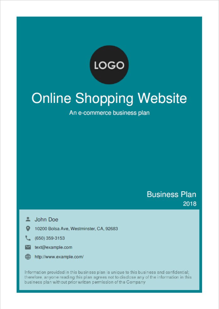 Online Shopping Website Business Plan Example - Eloquens