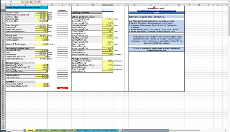 Rental Property Investment Excel Model - Eloquens