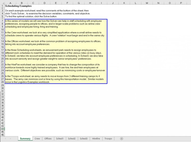 Scheduling Examples - Eloquens