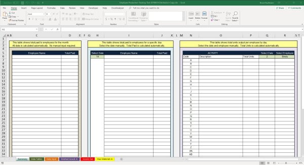 Manufacturing Excel Templates - Instant Downloads - Eloquens