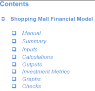 Shopping Mall Financial Excel Model - Eloquens