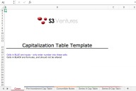 Cap Table Excel Model Template - Eloquens