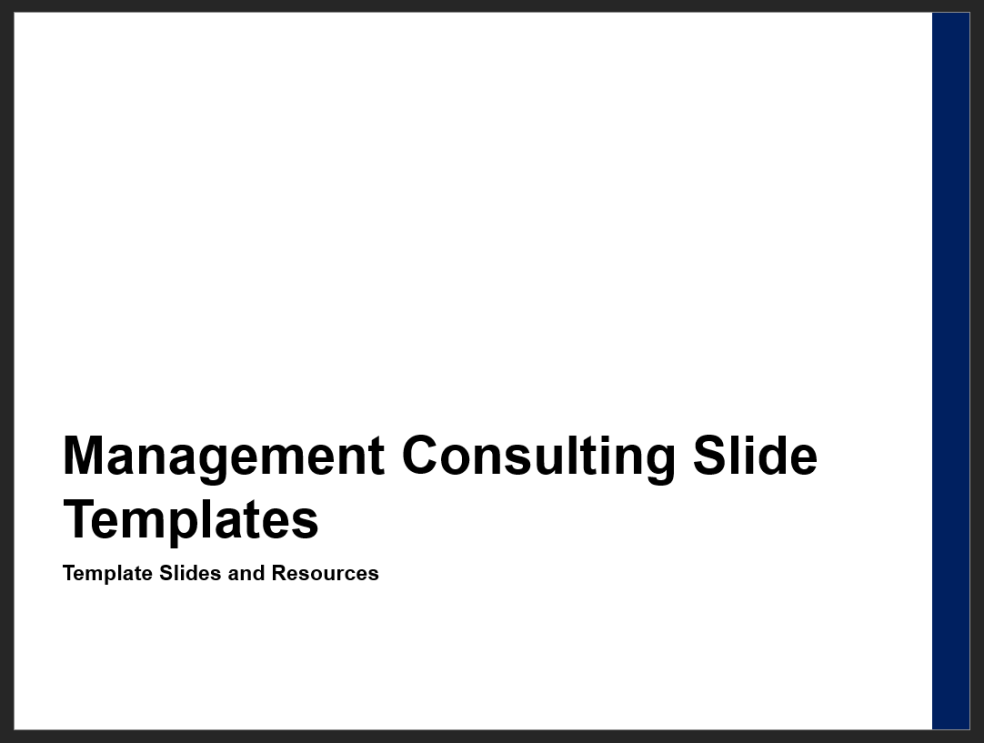 Management Consulting Slide Templates - Eloquens