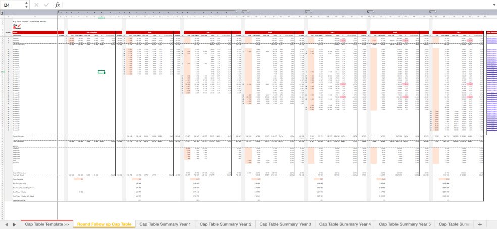 Startup Cap Table Excel Template - Eloquens