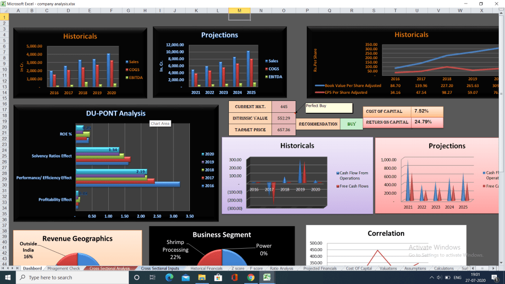Complete Stock Analysis Excel Model - Eloquens