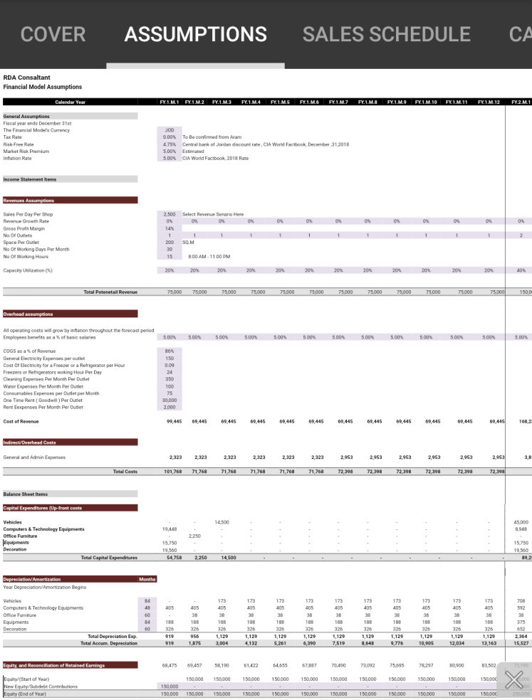 FP&A Cash Flow Forecast Model - Eloquens