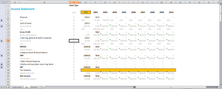 Financial statement linkage with a model - Eloquens