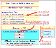 Booking Schedule Spreadsheet - Eloquens