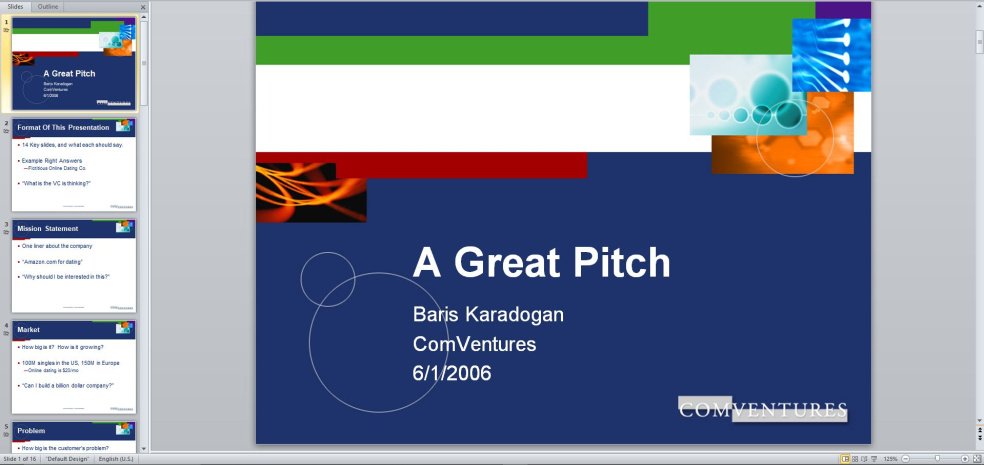 Pitching to VC's - Eloquens