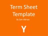 Founder-Friendly Term Sheet Template - Eloquens