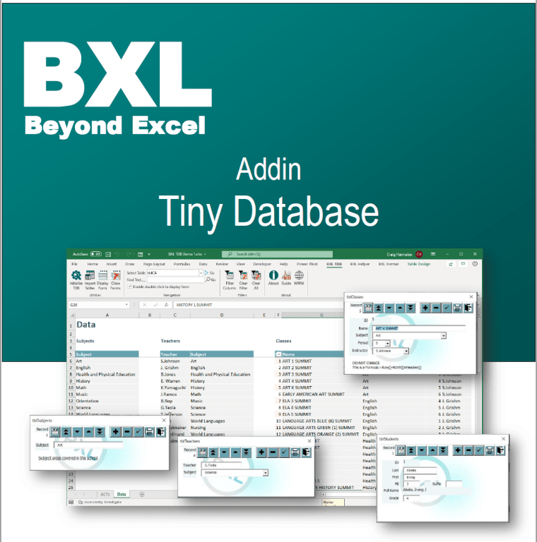 BXL Tiny Database - Finally! Database features in Excel. - Eloquens